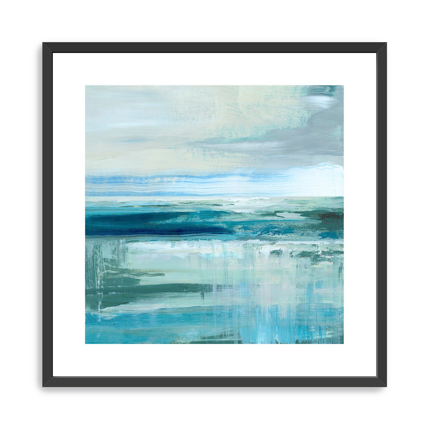 Abstract Sea and Teal Canvas Wall Art: Made of Premium Quality ...