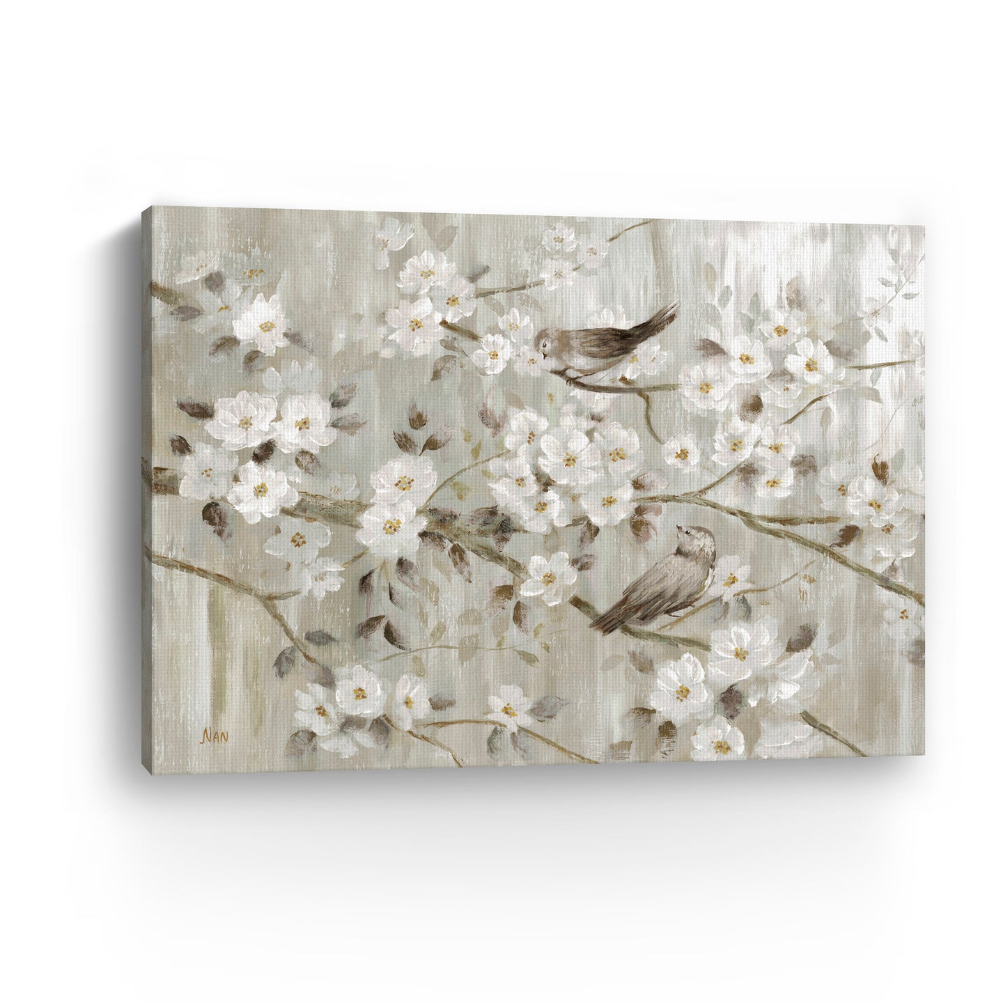 Neutral Spring Birds Canvas Wall Art: Made of Premium Quality Materials ...